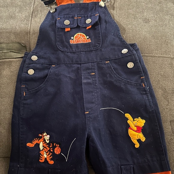 Disney | Bottoms | Disney Vintage Kids Overalls With Tigger And Pooh ...
